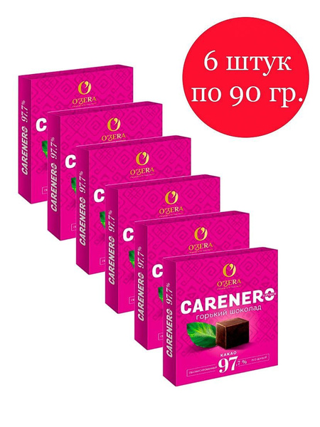 OZera шоколад горький Carenero Superior 97,7%, 90 гр, 6 штук купить на ...