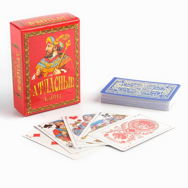 Карты игральные "Атласные" премиум 36 шт 8.5х6.5, картон 270 гр ...
