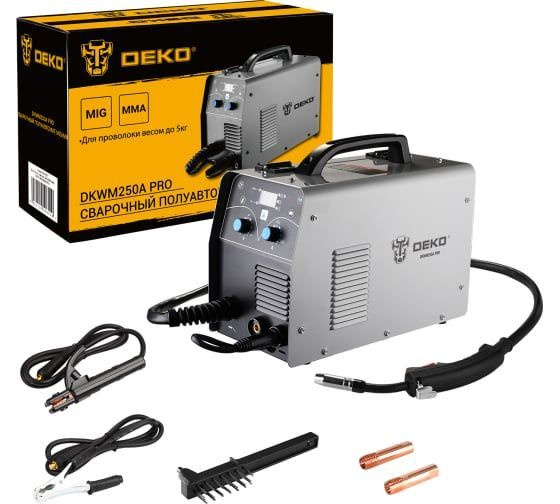Сварочный полуавтомат DEKO DKWM250A PRO MIG/MAG 250А подарок на день ...