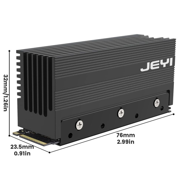 JEYI M.2 2280 SSD HeatSink Cooler, Тяжелый алюминиевый конвективный ...