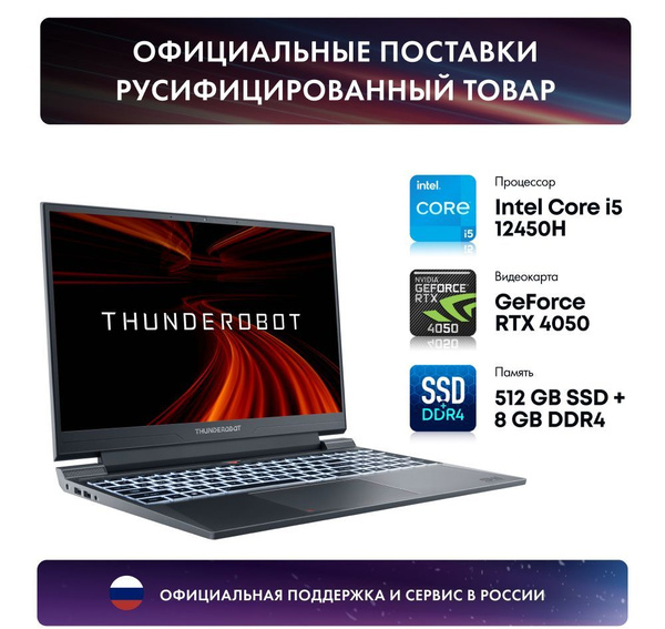 Игровой ноутбук ThundeRobot 911 X Wild Hunter G2, темно-серый купить по ...