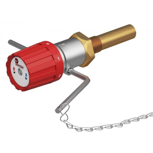 Регулятор тяги для ТК котлов 30-90C 3/4", RT-3 для твердотопливных ...