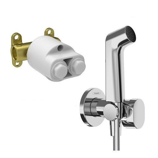 Гигиенический душ со смесителем 2 в 1 Hansgrohe Bidette 1jet S (скрытая ...