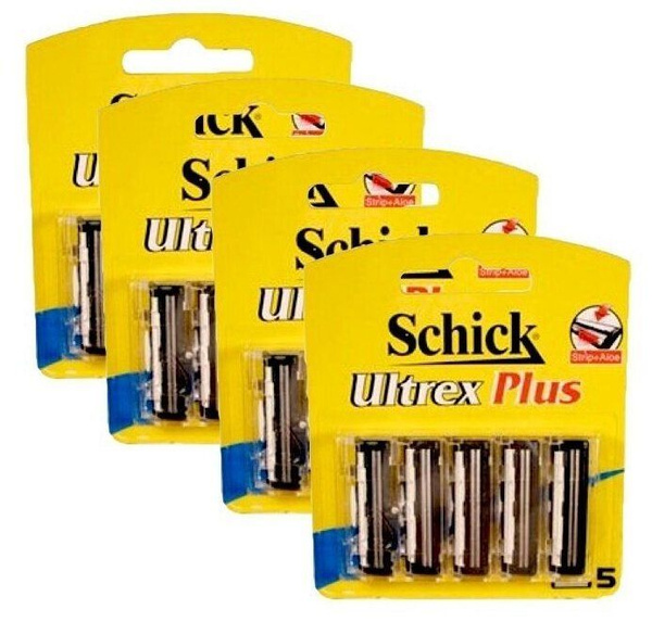 Кассеты Schick ultrex plus (5) 4 пачки - купить с доставкой по выгодным ...