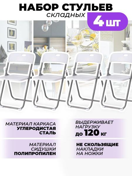 Стулья МКХ для кухни складные пластиковые - купить с доставкой по ...