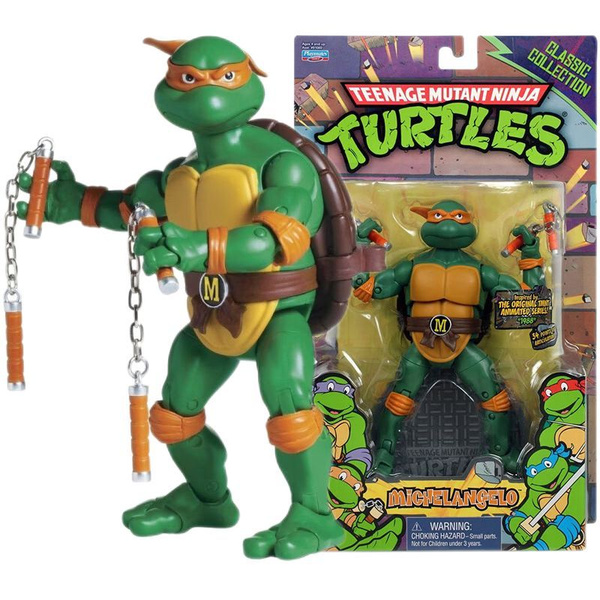 Фигурка Черепашки Ниндзя :Michelangelo,Ретро-модель из фильма 1988 года, подвижные шарниры ...