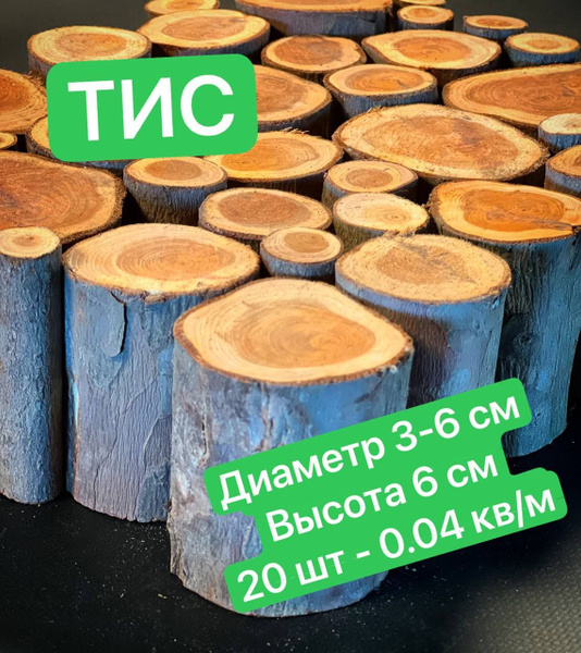 Пеньки Тис для заливки эпоксидной смолой 3-6 см 20 шт купить на OZON по ...