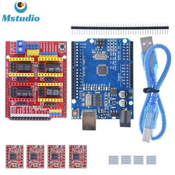 Вопросы и ответы о Набор для сборки 3d принтера ЧПУ с Arduino Uno R3 Cnc Shield V3 4