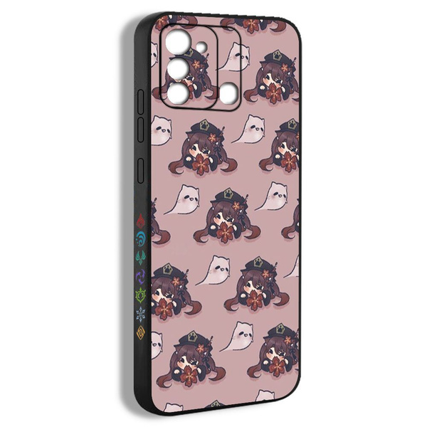 чехол для смартфона Подходит для Tecno Spark 8c Ху Тао Genshin аниме милый рисунок кота Mab41