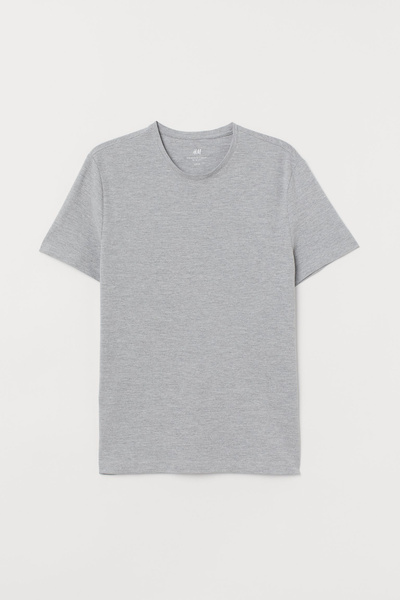 Футболка H&M, размер 44, цвет серый, хлопок 95% эластан 5% - купить по выгодной цене в интернет ...