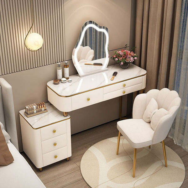 Туалетный столик из цельного дерева и шифера для спальни, макияжа и ...