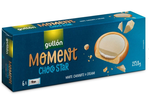Тарталетки с белым шоколадом Gullon Moment Choco Star white chocolate ...