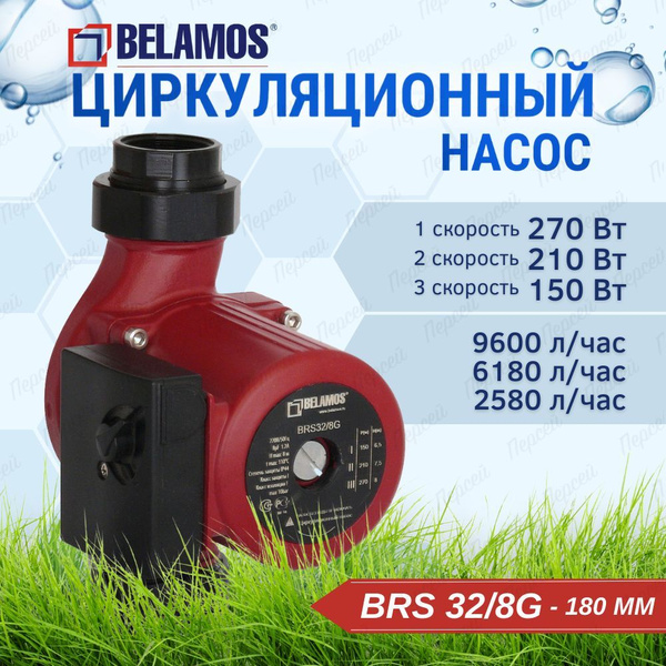 Циркуляционный насос Belamos BRS32/8G (180мм), 220 л/мин - купить по ...