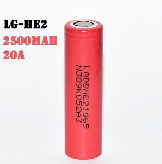 Аккумулятор LG HE2, типоразмер 18650 2500mah 66,5 мм, розовая - купить ...