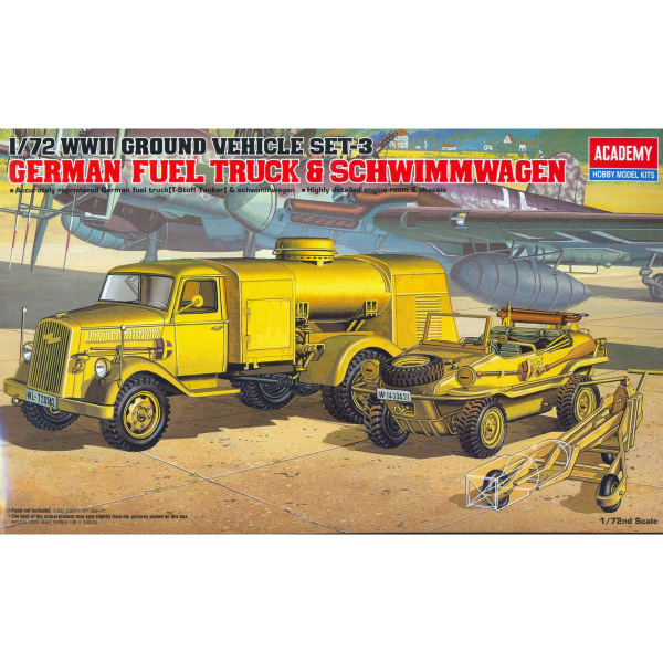 Academy сборная модель 13401 German Fuel Truck & Schwimmwagen 1:72 ...