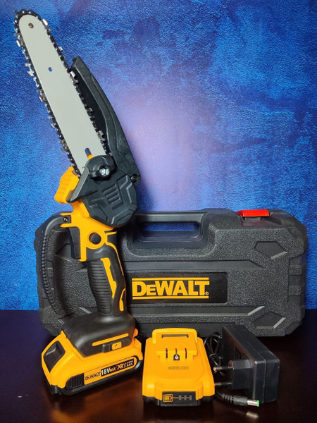 Аккумуляторная пила цепная DeWalt 18В, 6 дюймов, мини пила Деволт ...