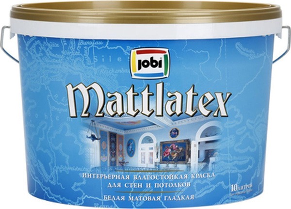 Краска Happyend Интерьерная влагостойкая JOBI MATTLATEX 10 л, Глянцевое ...