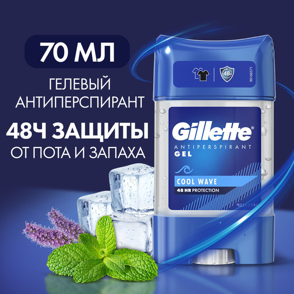 Гелевый дезодорант-антиперспирант Gillette Cool Wave, 70мл. - купить с ...
