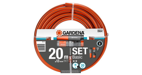 Шланг поливочный Gardena Basic Hose Set, ПВХ (поливинилхлорид) - купить ...