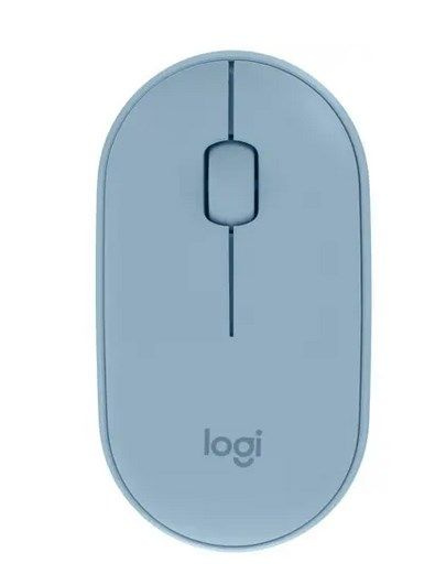 Мышь беспроводная Logitech Мышь Logitech Pebble M350, Blueberry, USB ...
