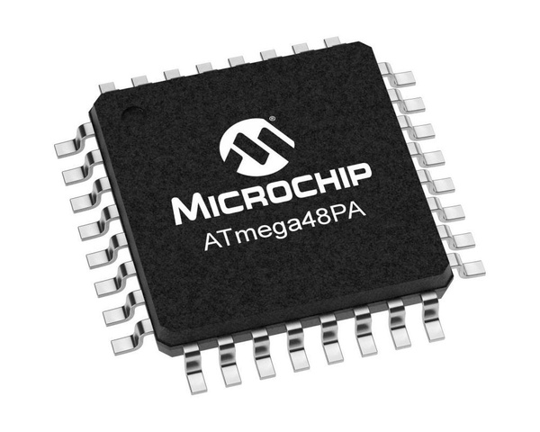 Микроконтроллер ATmega48PA-AU, 8-Бит, AVR, 20МГц, 4КБ Flash, 512Б SRAM, TQFP-32, микросхема 1 шт ...