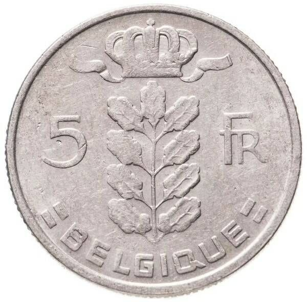 Монета Бельгия 5 франков 1949-1978 год. Король Бодуэн I - купить в интернет-магазине OZON с ...