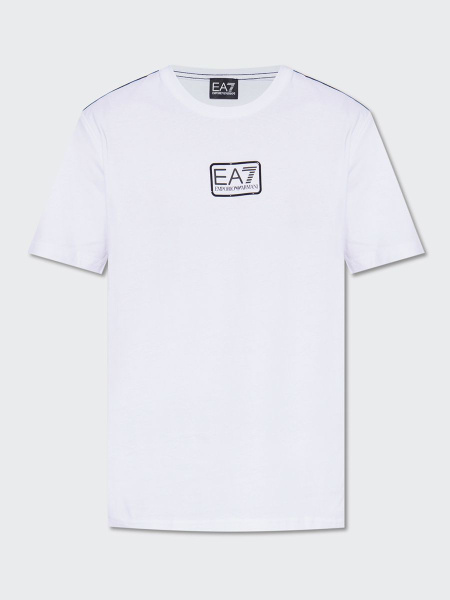 Футболка EA7, размер 56, 58, цвет белый, 100% хлопок - купить по выгодной цене в интернет ...
