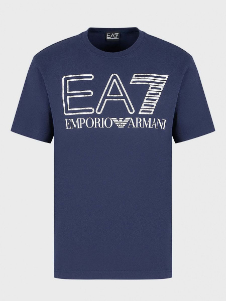 Футболка EA7, размер 50, 52, цвет темно-синий, 100% хлопок - купить по выгодной цене в интернет ...