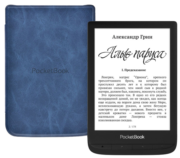 Электронная книга Pocketbook 628 Touch Lux 5 + чехол, Монохромный ...