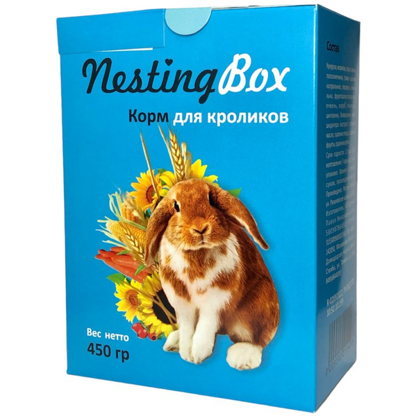Корм для кроликов NestingBox, 450 гр - купить с доставкой по выгодным ...