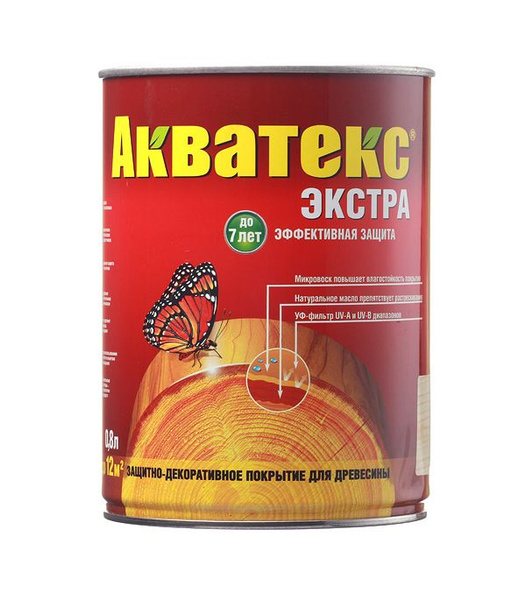 Защитно-декоративное покрытие для древесины АКВАТЕКС ЭКСТРА РОГНЕДА ...