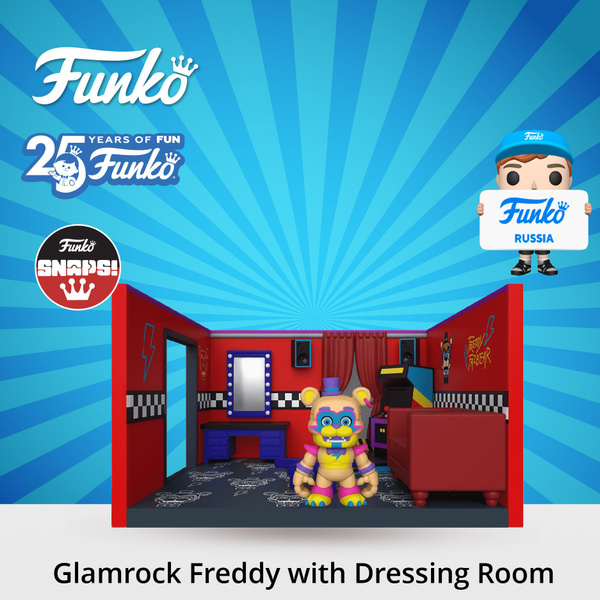 Фигурка Funko Vinyl SNAPS! FNAF Security Breach Glamrock Freddy with ...