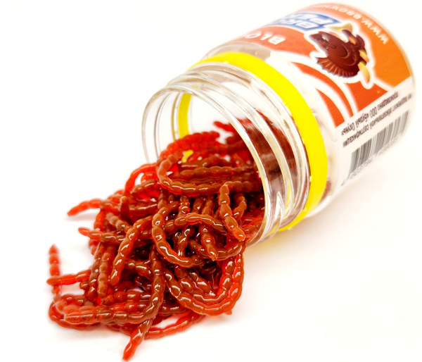 Мягкая приманка для рыбалки. Мотыль красный плавающий 45 мм ...