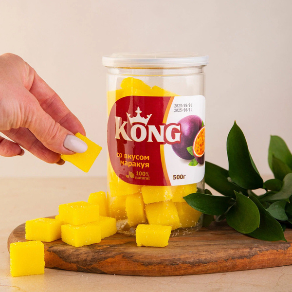 Маракуйя кубики конфеты жевательные мармелад жевательный KONG 500 гр. (0,5 кг) - купить с ...