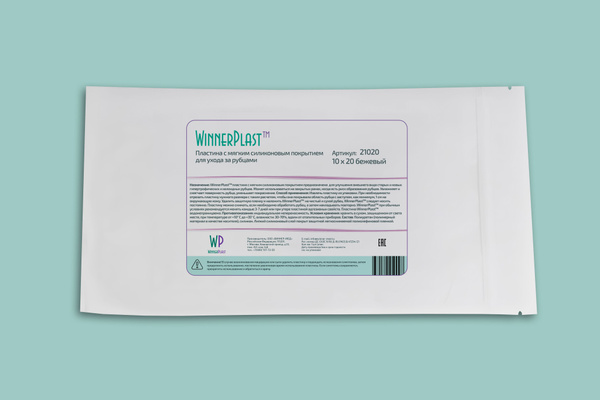 Силиконовая пластина WinnerPlast TM для ухода за рубцами 10х20 см бежевый купить на OZON по ...