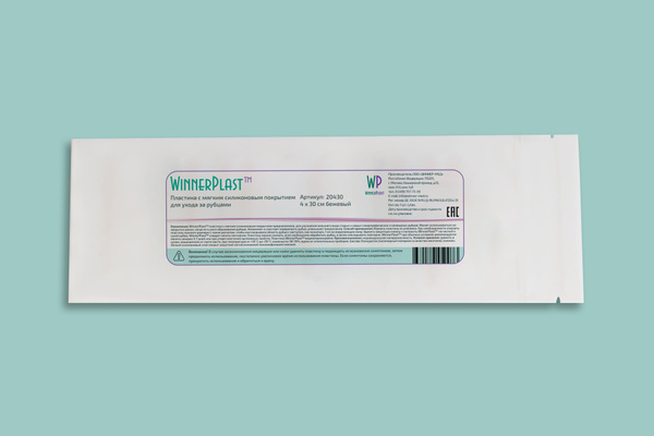 Силиконовая пластина WinnerPlast TM для ухода за рубцами 4х30 см бежевый - купить с доставкой по ...