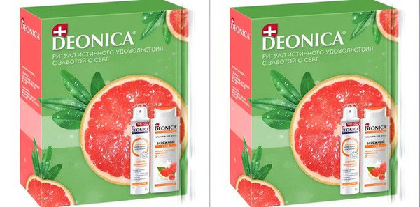 Deonica Набор средств для гигиены Энергия витаминов Дезодорант и Гель для душа, 400 г, 2 шт ...
