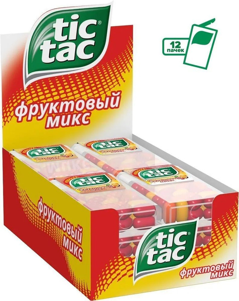 Конфеты Тик Так Драже Фруктовый Микс, 12 шт по 16 г (192 г) купить на ...