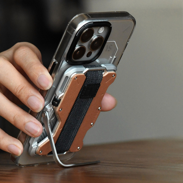 Картхолдер Aulumu G03 MagSafe, многофункциональный магнитный кошелек с отделкой из натуральной ...