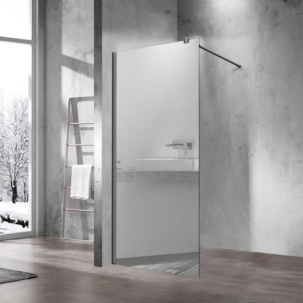 Душевая перегородка Vincea Walk-In VSW-1H900MRGM, 900*2000, вороненая ...
