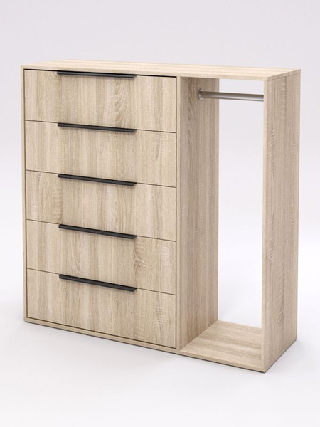 Тумба Westcom Комод НОРДМЕЛА с платяной штангой, 120x40x120 см - купить ...