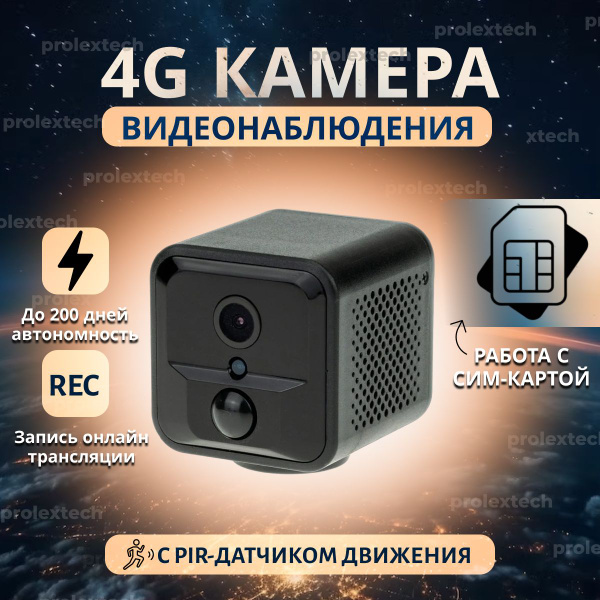 Камера видеонаблюдения ProlexTech Беспроводная домашняя мини IP 4G ...