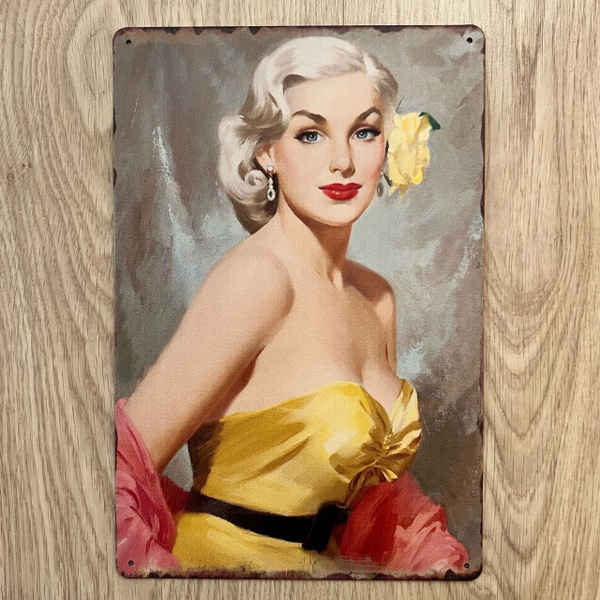Табличка металлическая интерьерная Pin-Up Девушка Пинап купить на OZON по низкой цене (1474537348)