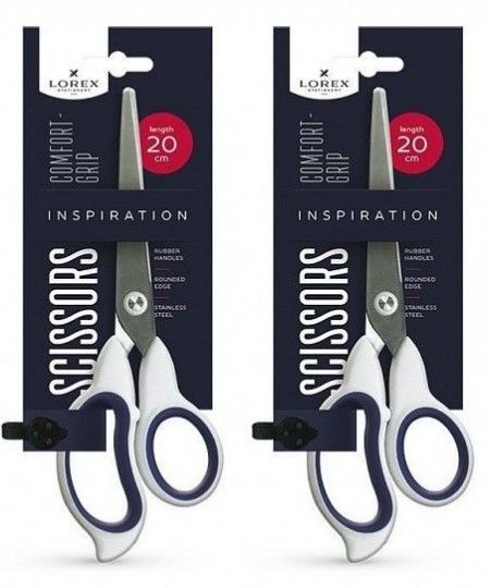 LOREX Ножницы Comfort-Grip Inspiration 200 мм, бело-синий, эргономичные ...