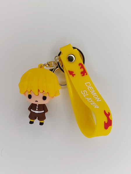 Брелок Keychain силиконовая фигурка Зеницу Агацума из аниме Истребитель