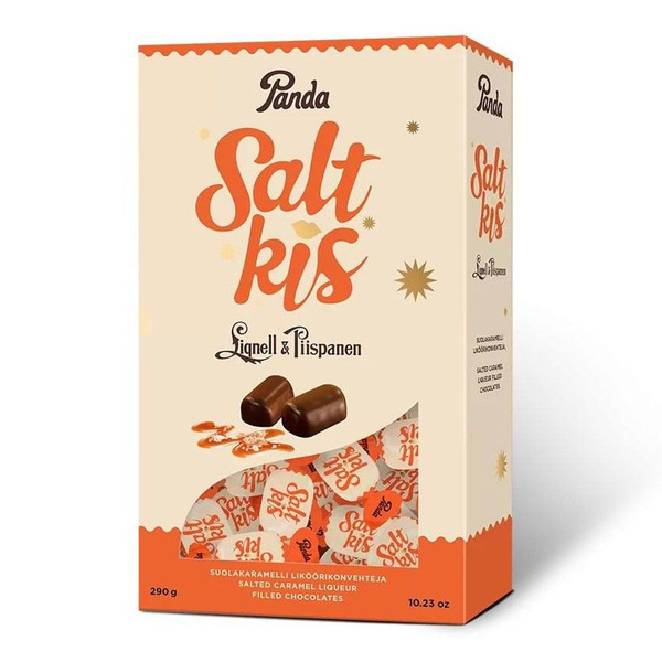 Шоколадные конфеты Panda Salt kis с ликёром соленая карамель, 280 г ...