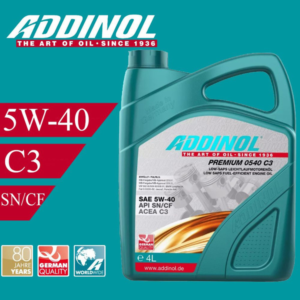 Масло моторное ADDINOL 5W-40 Синтетическое - купить в интернет-магазине ...