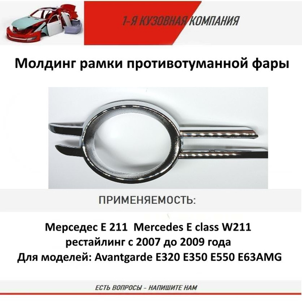 Молдинг / накладка рамки противотуманной фары / туманки ПРАВАЯ на ...