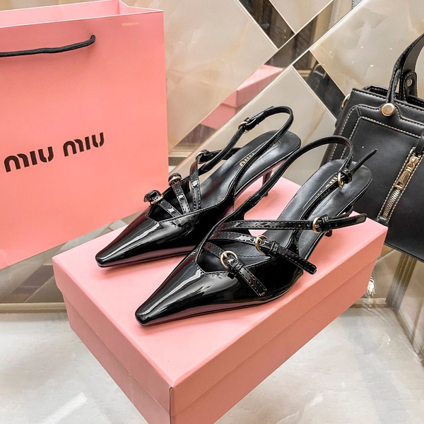 Сандалии Женский Девочки Miu Miu размер 35 Натуральная кожа Шпилька Высокая модель На любой