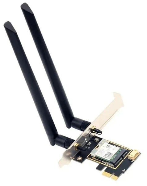 Сетевой адаптер Intel AX210NGW Wi-Fi 6E + Bluetooth 5.2 для компьютера ...